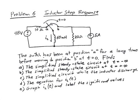 Solved Problem 6 Inductor Step Response The Switch Has Been