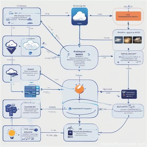 IoT Sensor Data Integration Flowchart Logo Stable Diffusion Online