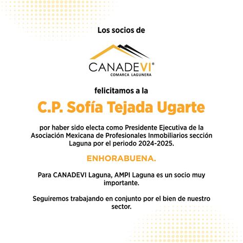¡muchas Felicidades A Sofía Tejada Nueva Presidente Ejecutiva De Ampi