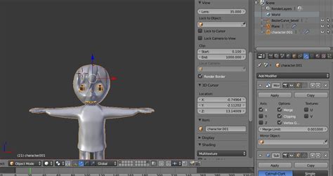 Modeling Merge Object With Another That Uses Mirror Modifier Blender Stack Exchange