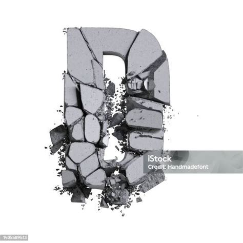 깨진 콘크리트 블록으로 만든 알파벳 문자 흰색 배경에 고립 된 3d 그림 건축자재에 대한 스톡 사진 및 기타 이미지 건축자재 구축함 글자 자석 Istock