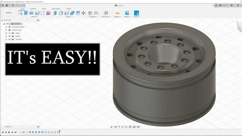 How To Design Rc Parts In Fusion 360 Rc Truck Rim 1 Youtube