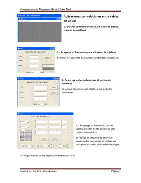 Aplicaciones Con Relaciones Entre Tablas En Visual
