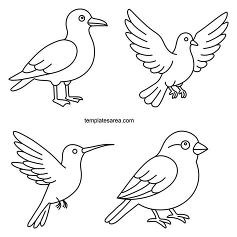 Printable Bird Template Bird Felt Pattern Printable Easter Template