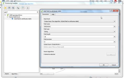 Qgis Graphical Modeler Add Field Error Executing Algorithm