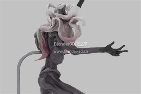 Blender 异形人生物雕塑3d模型素材资源免费下载 Blender3d模型库