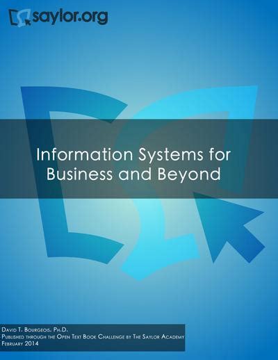 Information Systems For Business And Beyond