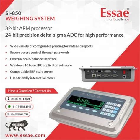 Essae Industrial Weighing Indicator Weighing Capacity 2000 Kg Model Name Number Si 850 At