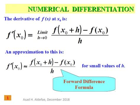 Lecture 8 Numerical Differentiationpptx