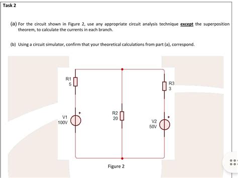 Task A For The Circuit Shown In Figure Use Any Appropriate Circuit Analysis Technique