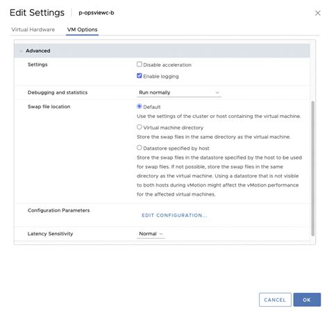 Disable Time Sync In VMware Oasys Networking