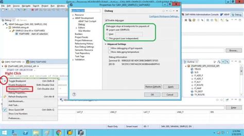 Abap On Sap Hana Part Iii Debugging In Adt Erp Qanda