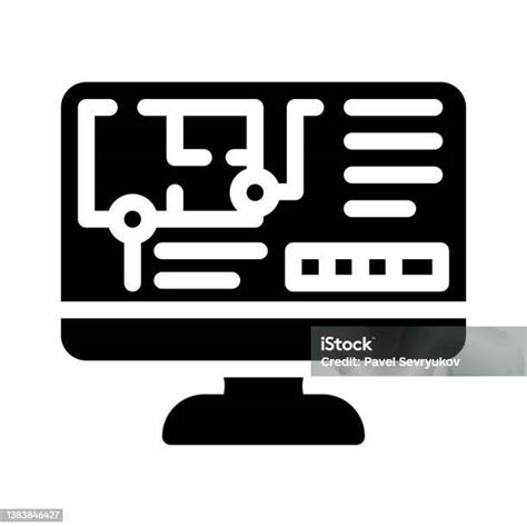 컴퓨터 설계자 소프트웨어 글리프 아이콘 벡터 일러스트레이션 개인 장식품에 대한 스톡 벡터 아트 및 기타 이미지 개인 장식품 건설 현장 건축 Istock