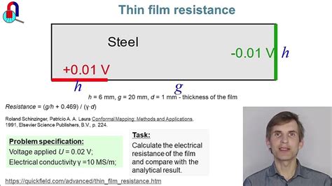 thin film electric resistance quickfield fea software simulation