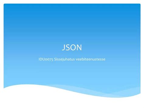 Ppt Json Powerpoint Presentation Free Download Id5563452