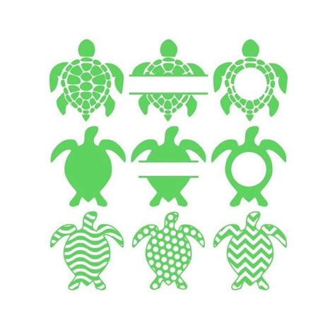 Turtle SVG Bundle Sea Turtle SVG Swimming Turtle SVG Digital Download Cut Files Sublimation