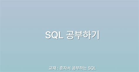 SQL 기본문법