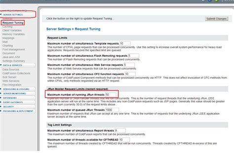 Coldfusion “jrun Master Request Limits” Section Missing From Cfadmin Stack Overflow