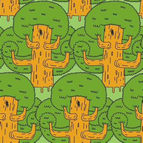 Premium Vector Forest Seamless Pattern