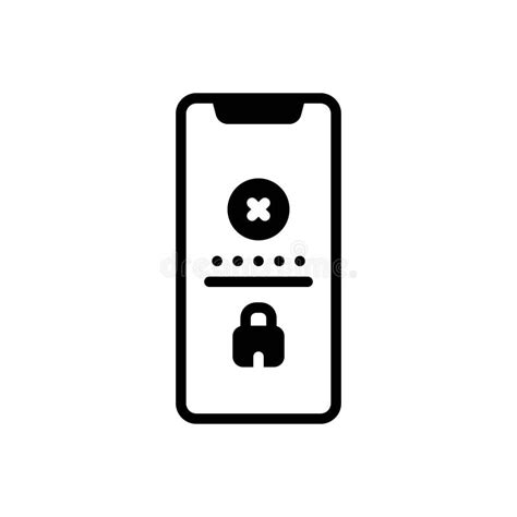 Black Solid Icon For Incorrect Wrong And Password Stock Vector