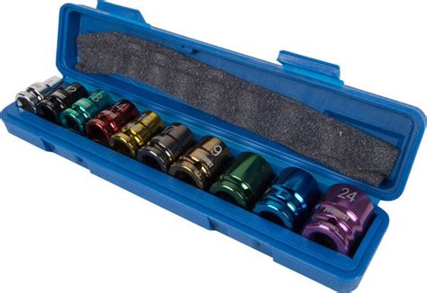 [princess Auto] 10 Pc 1 2 In Dr Metric Sae Coloured Impact Socket Set 19 99