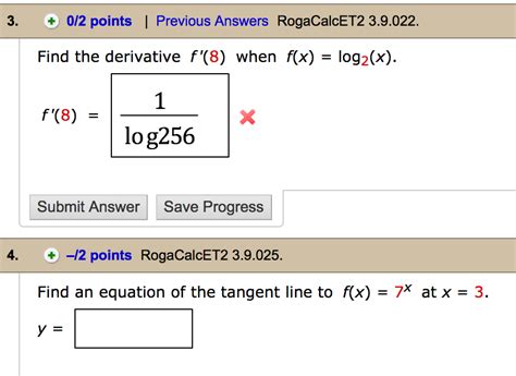 Find The Derivative And The Equation Of The Tangentline