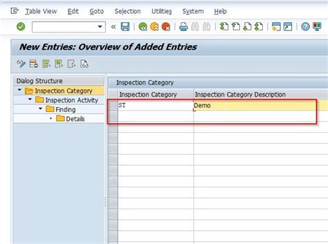 Define Inspection Categories In Sap Yard Logistics