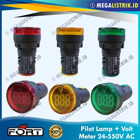 Jual Fort Pilot Lamp Volt Meter Lampu Kontrol Panel Led Indikator Volt Meter Shopee
