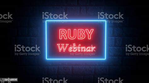 네온 루비 웨비나 3d 일러스트 빛나는 온라인 학습 배너입니다 코딩 개념입니다 루비 프로그래밍 언어를 코딩하는 방법을 알아봅니다