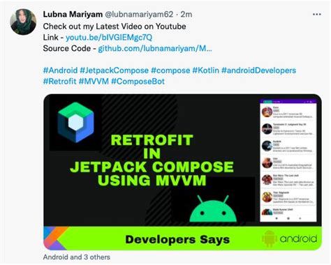 Lubna Mariyam On Linkedin Android Jetpackcompose Compose Kotlin