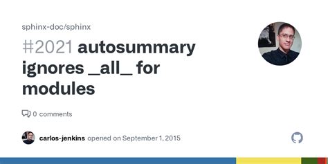 Autosummary Ignores All For Modules · Issue 2021 · Sphinx Doc
