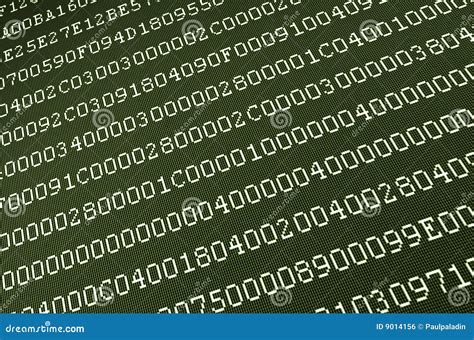 Computer Data On Screen Stock Photo Image Of Cyberspace 9014156