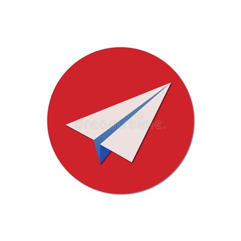 Paper Airplane Icon For Send Button 3d Render Stock Illustration