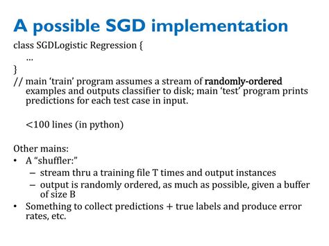 Ppt Efficient Logistic Regression With Stochastic Gradient Descent The Continuing Saga