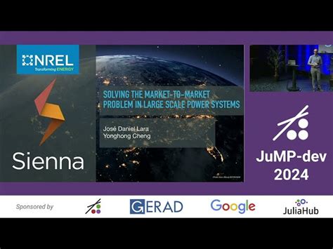 Free Video Solving The Market To Market Problem In Large Scale Power Systems From The Julia