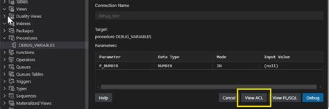 Debugging Plsql Objects