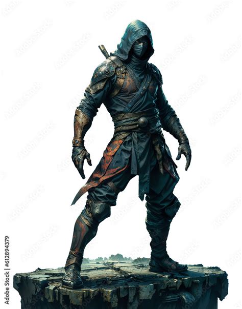 The Stealthy Shadow An Intriguing Portrait Of A Ninja Assassin Stock