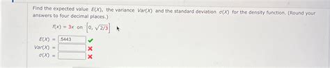 find the expected value e x ﻿the variance var x