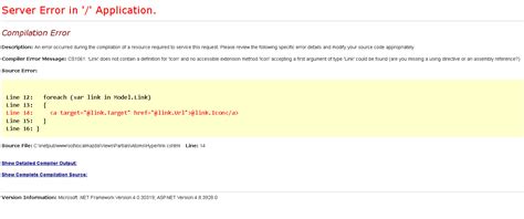 ienumerablelink does not contain a definition for target and no