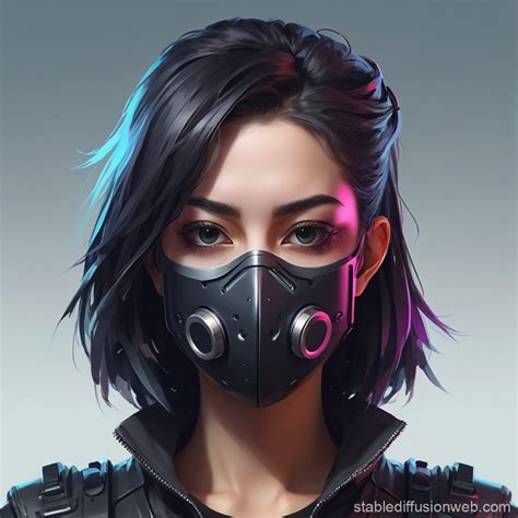 Minimalistic Cyberpunk Avatar For GitHub Stable Diffusion Online