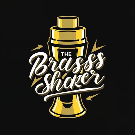 Logo Design For The Brass Shaker Cocktail Shaker Motif With Custom