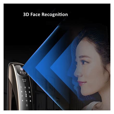 Smart Lock Wifi 3d Face Recognition Video Intercom Auto Monitoring Camera Fingerprint Password