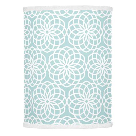 Blue Lattice Flower Geometric Pattern Lamp Shade Zazzle