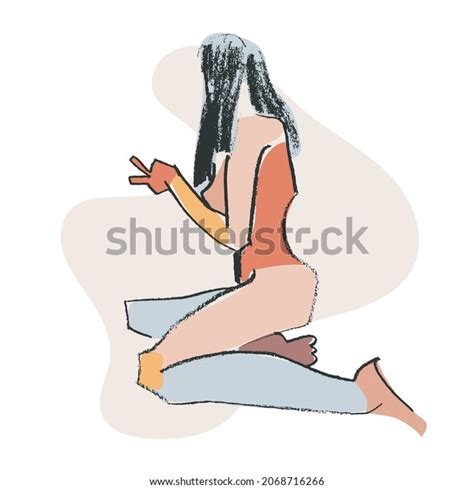 Abstract Woman Drawing Naked Surreal Body Stock Vector Royalty Free Shutterstock