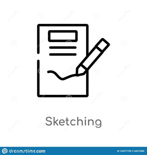 Outline Sketching Vector Icon Isolated Black Simple Line Element Illustration From Creative