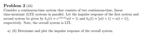 Problem 428 Consider The Following Continuous Time