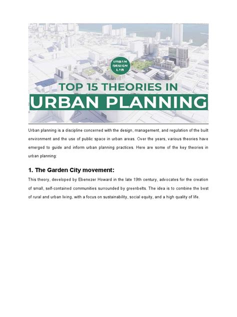 Urban Planning Pdf Urban Planning