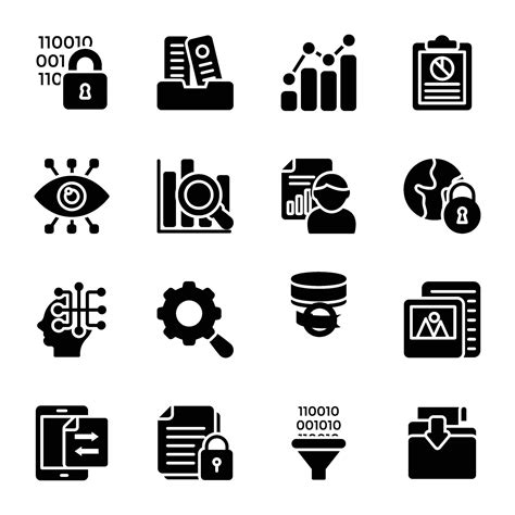 Data Management Flat Icons Collection 26970364 Vector Art At Vecteezy