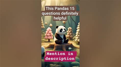 Pandas Questions Eda Dataanalaytics Ai Ml Machinelearning Datascience Pandas Youtube