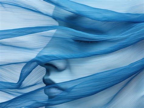 Abstract Blue Fluid Motion Background Premium Ai Generated Image